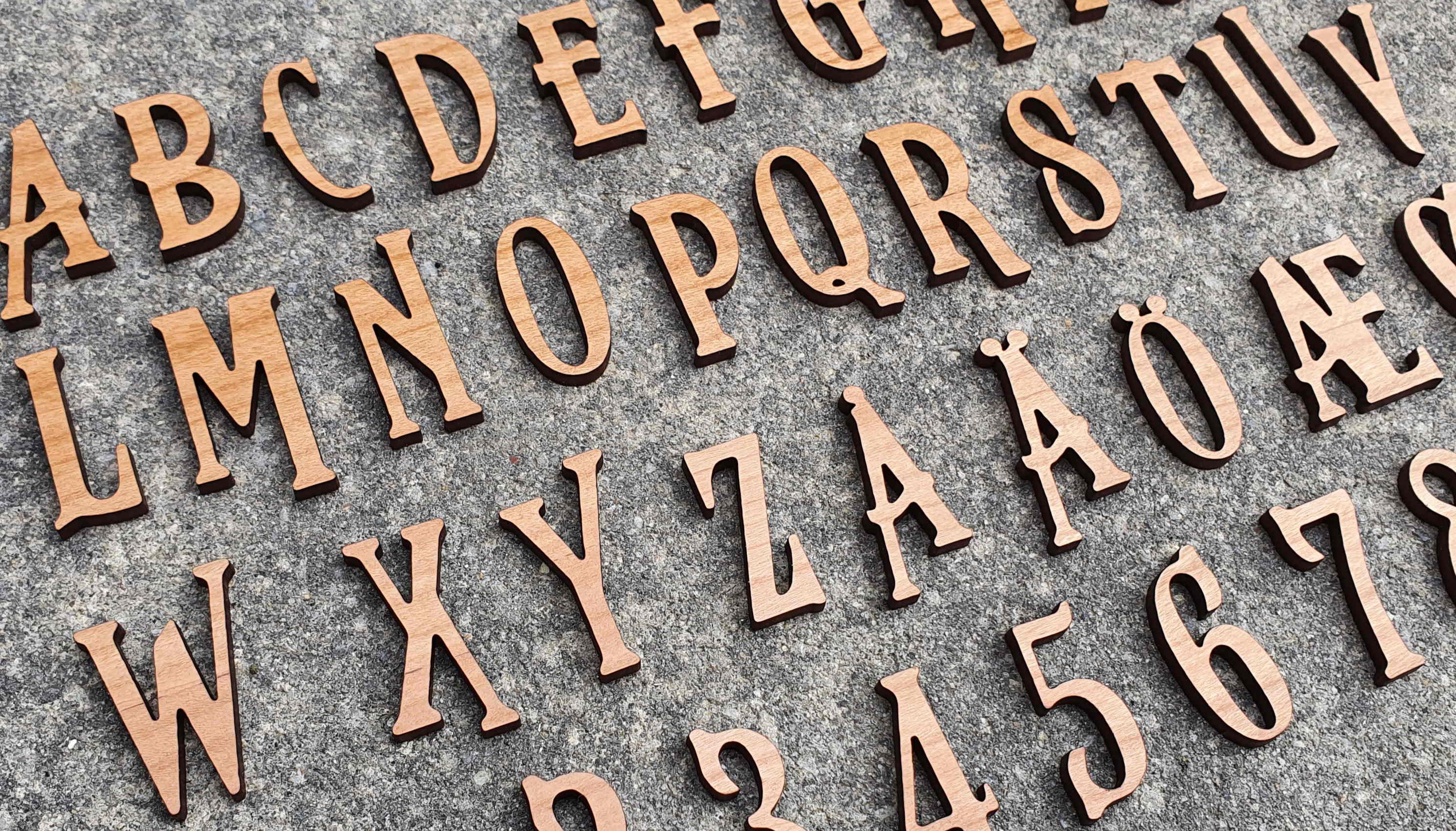 Alphabet 5, File for Laser Cut. Updated Oct-23 - Etsy