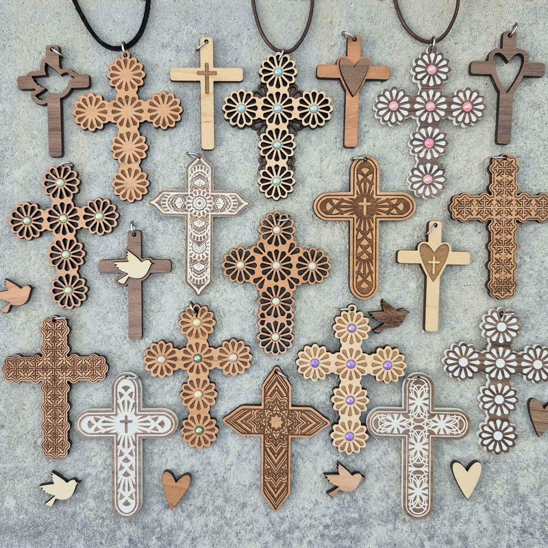 Cross Pendant Laser Files - Etsy