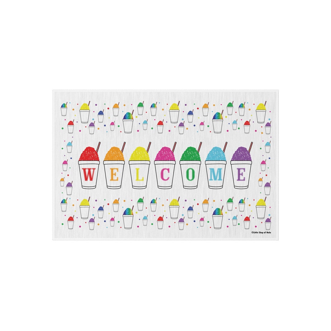 Welcome Snowballs Summer Rug New Orleans Birthday Housewarming Wedding ...