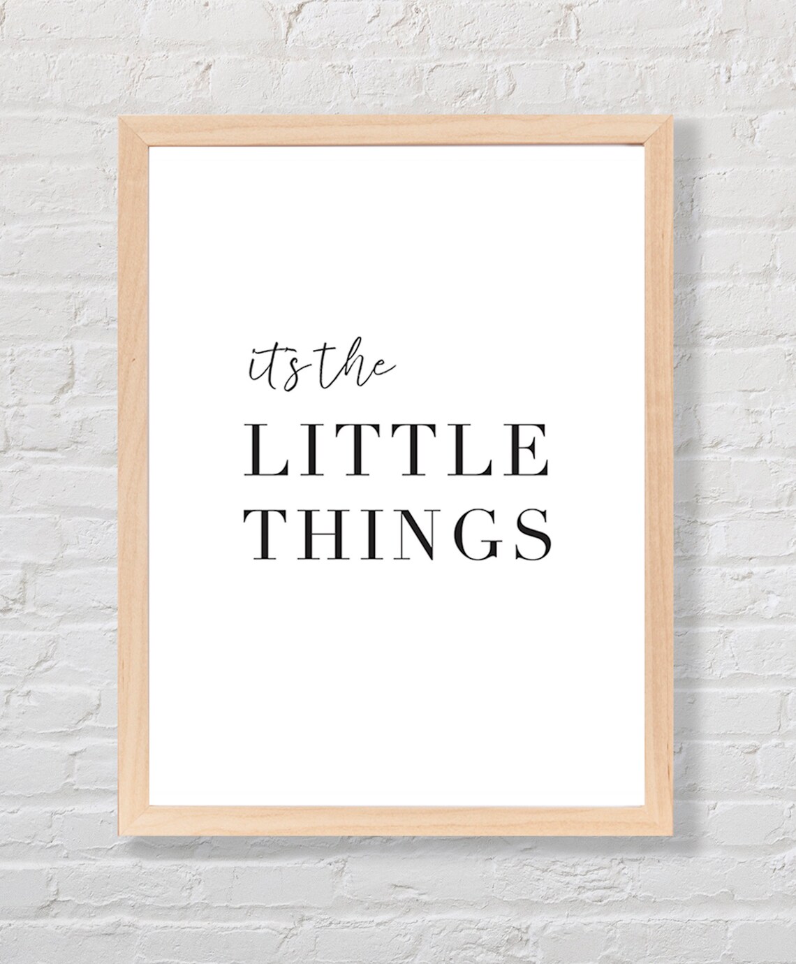 It's the Little Things Print - Minimalist Typography Art (digital ...