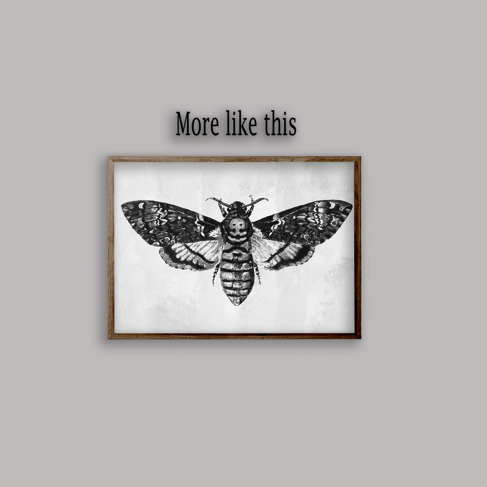 Death Moth Wall Art Set of 3 Prints Black Butterfly Art - Etsy