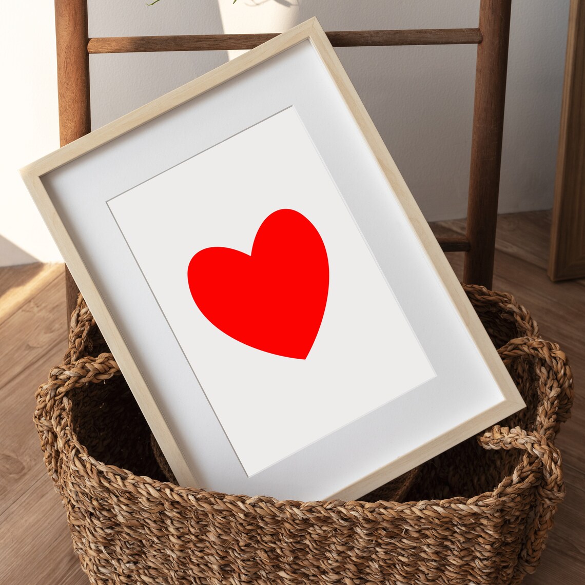 Red Heart Poster Red Heart Print Love Wall Art Heart Print | Etsy