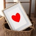 Red Heart Poster, Red Heart Print, Love Wall Art, Heart Print ...