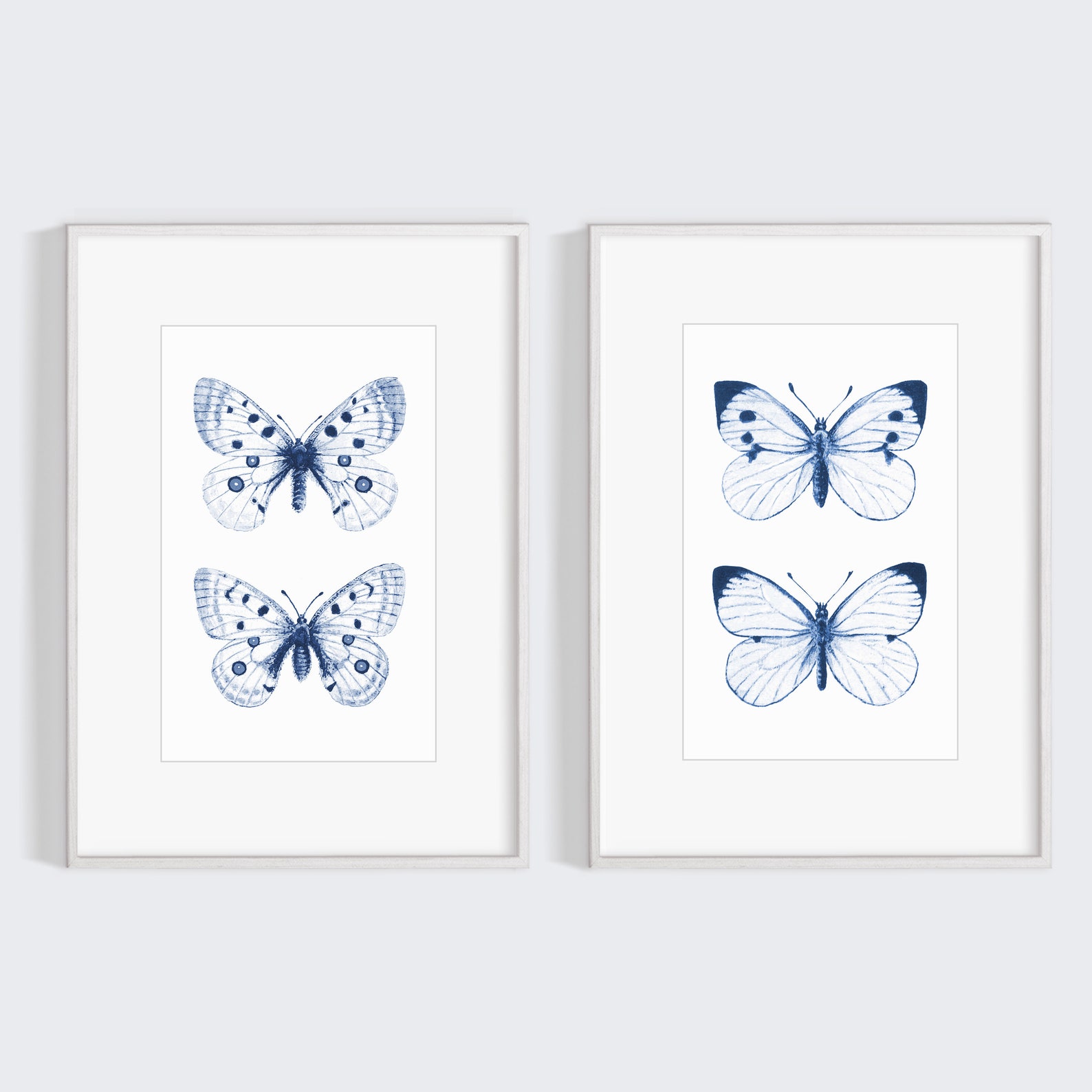 Butterfly Art Print Set of 2 Prints Butterfly Poster - Etsy