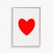 Red Heart Poster, Red Heart Print, Love Wall Art, Heart Print ...
