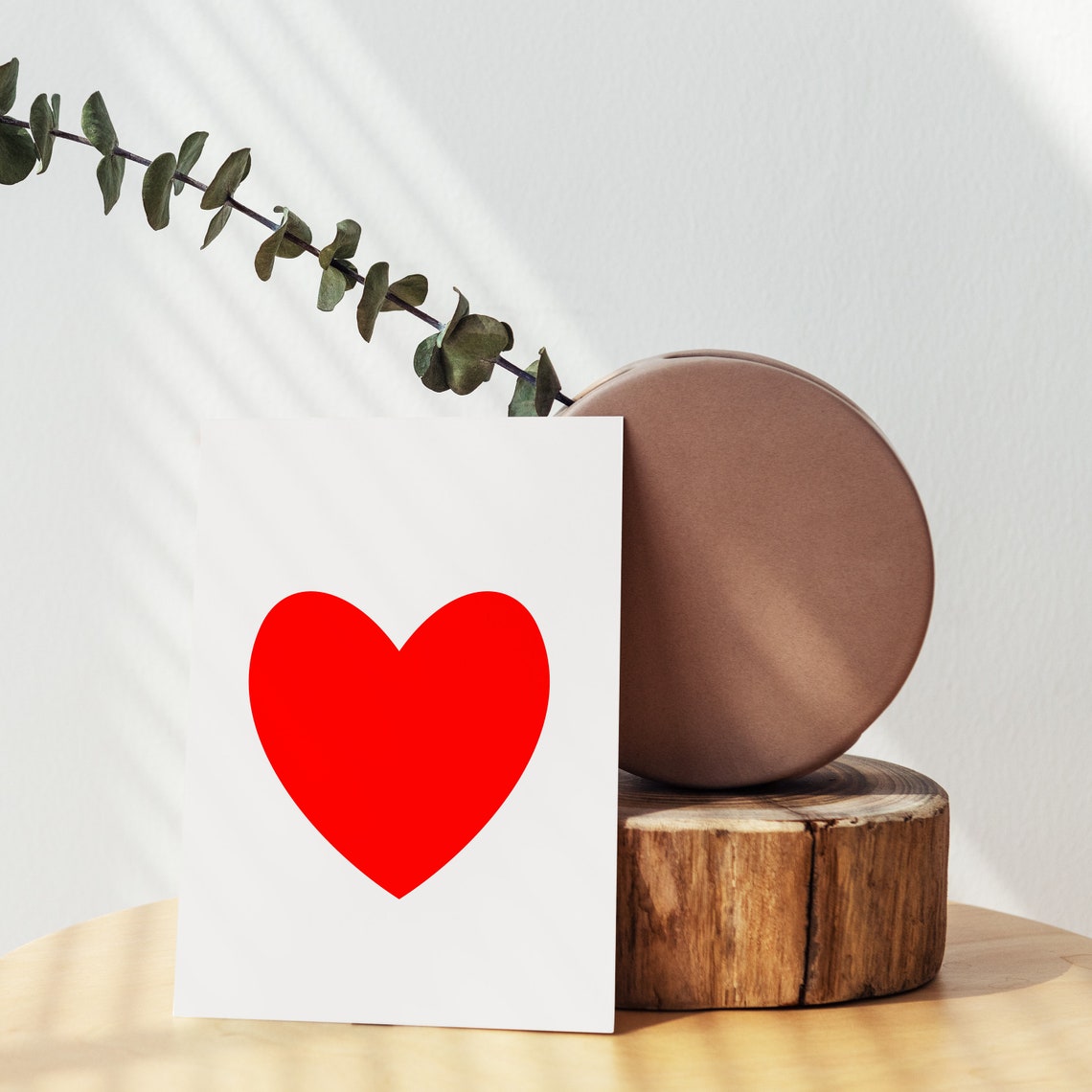 Red Heart Poster Red Heart Print Love Wall Art Heart Print | Etsy