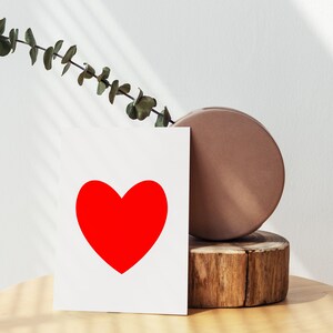 Red Heart Poster, Red Heart Print, Love Wall Art, Heart Print ...