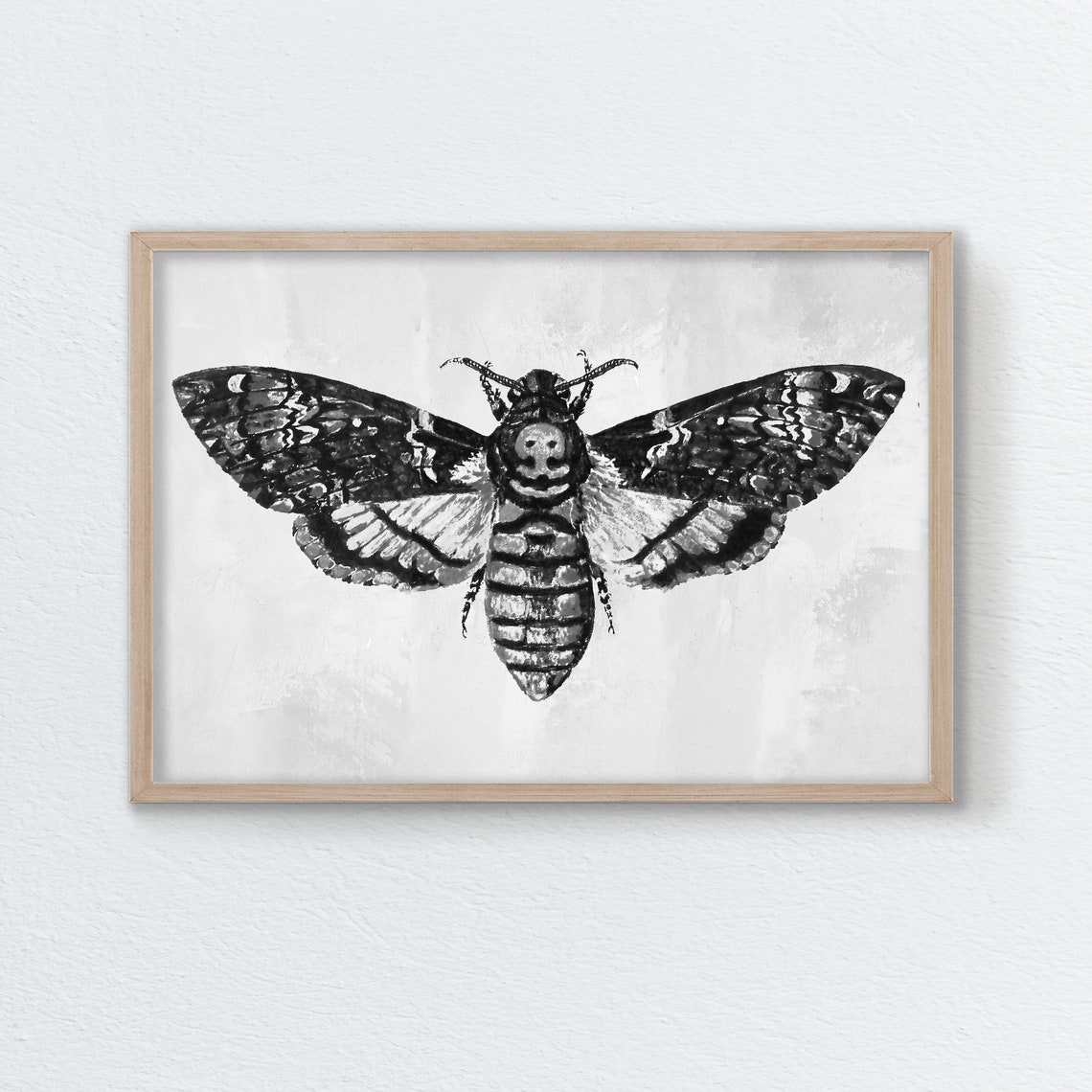 Dark Wall Art Downloadable Art Prints Death Head Moth Art - Etsy