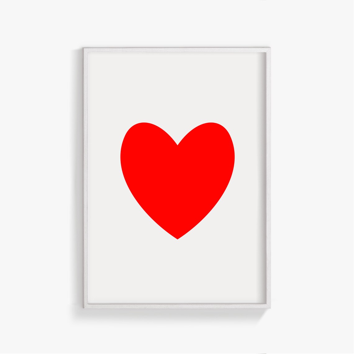 Red Heart Poster Red Heart Print Love Wall Art Heart Print | Etsy