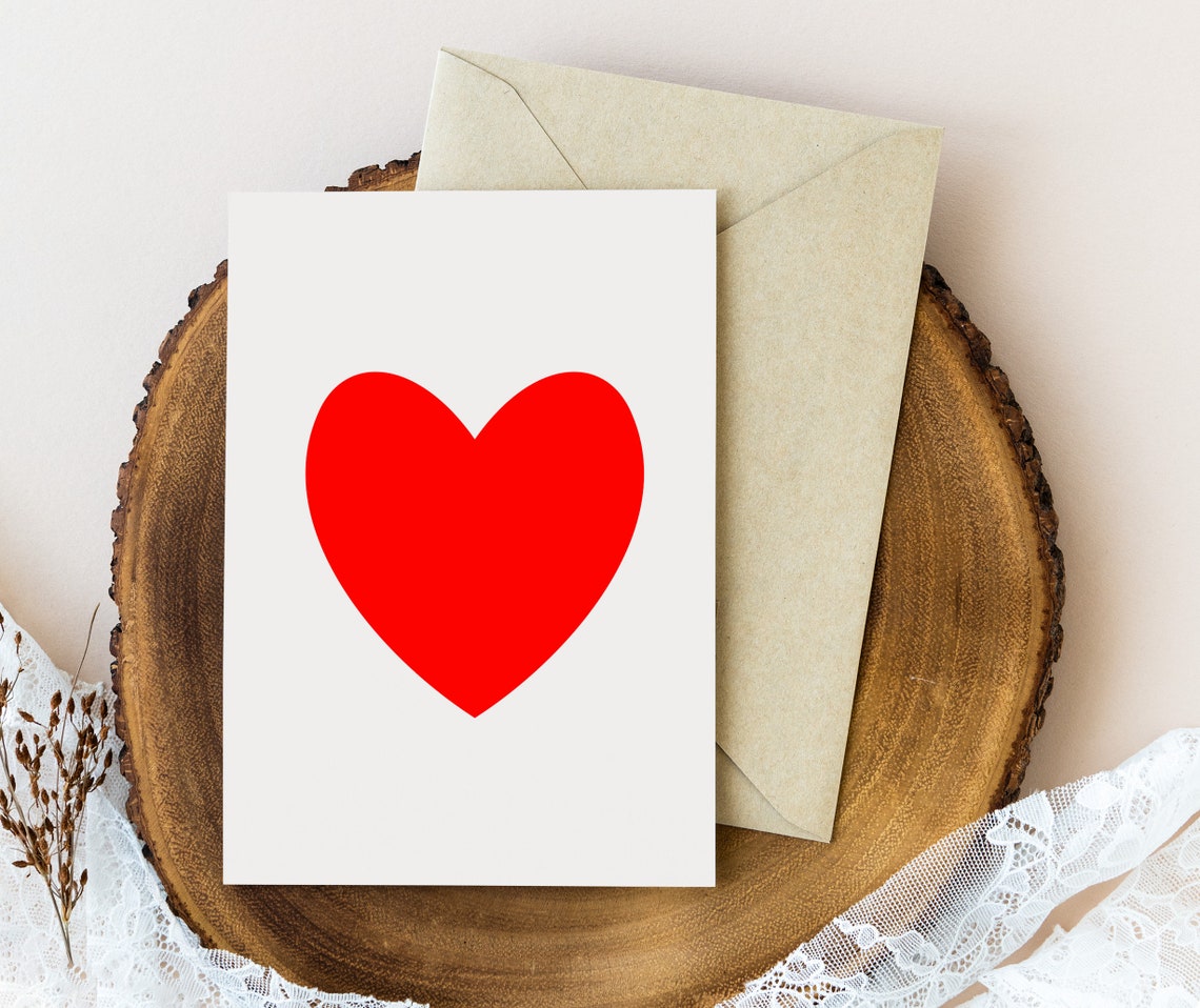 Red Heart Poster Red Heart Print Love Wall Art Heart Print | Etsy