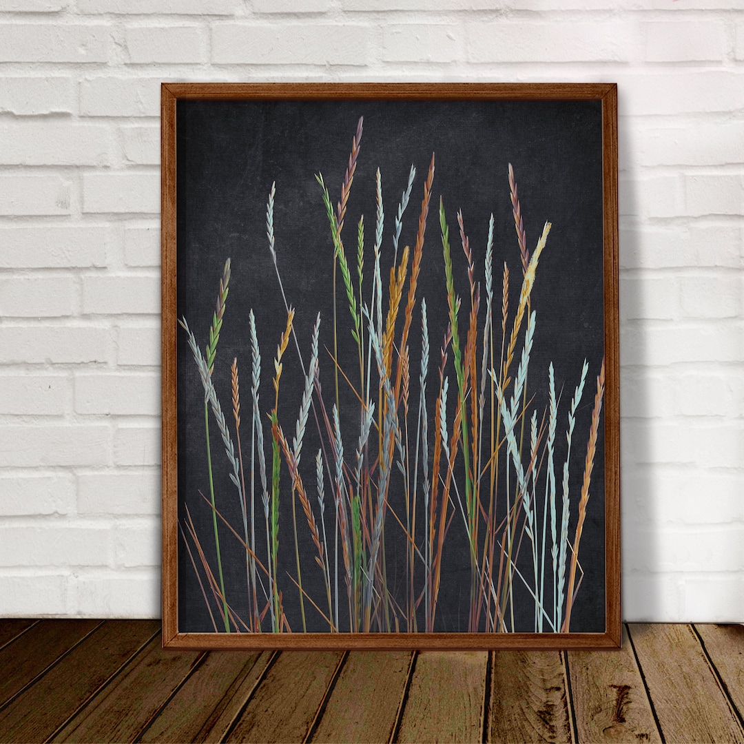 Dark Botanical Print, Black Botanical Prints, Farmhouse Wall Art ...