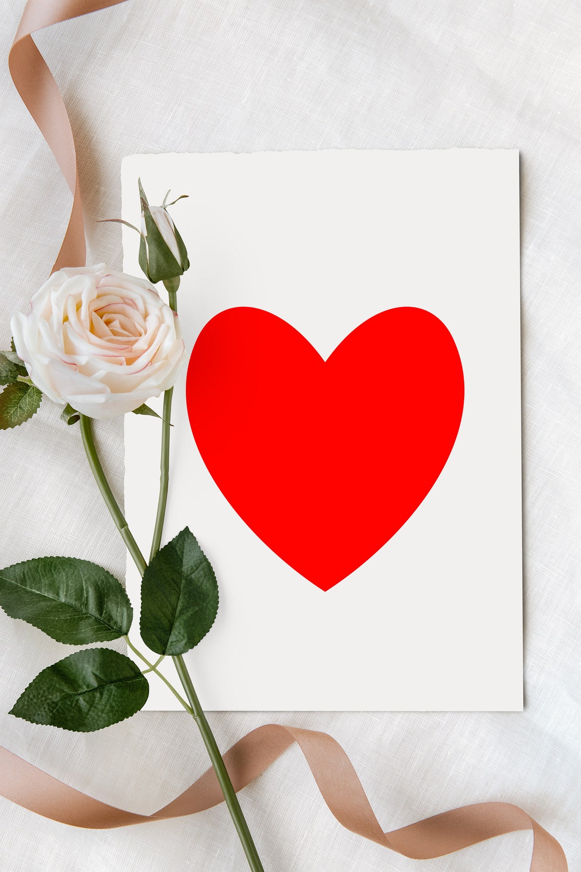 Red Heart Poster Red Heart Print Love Wall Art Heart Print | Etsy