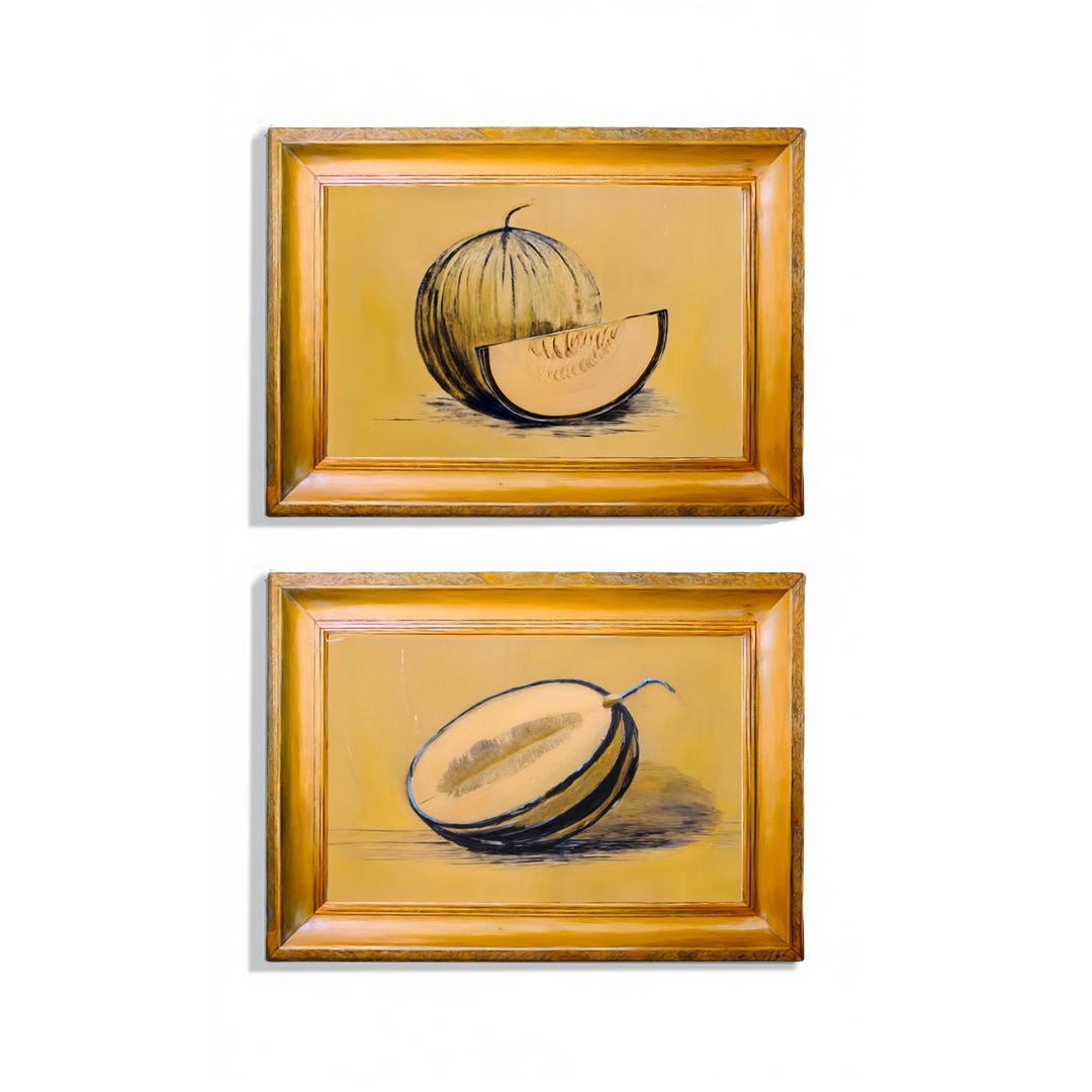Melon Printable Wall Art, Country Kitchen Print, Melon Still Life Print ...