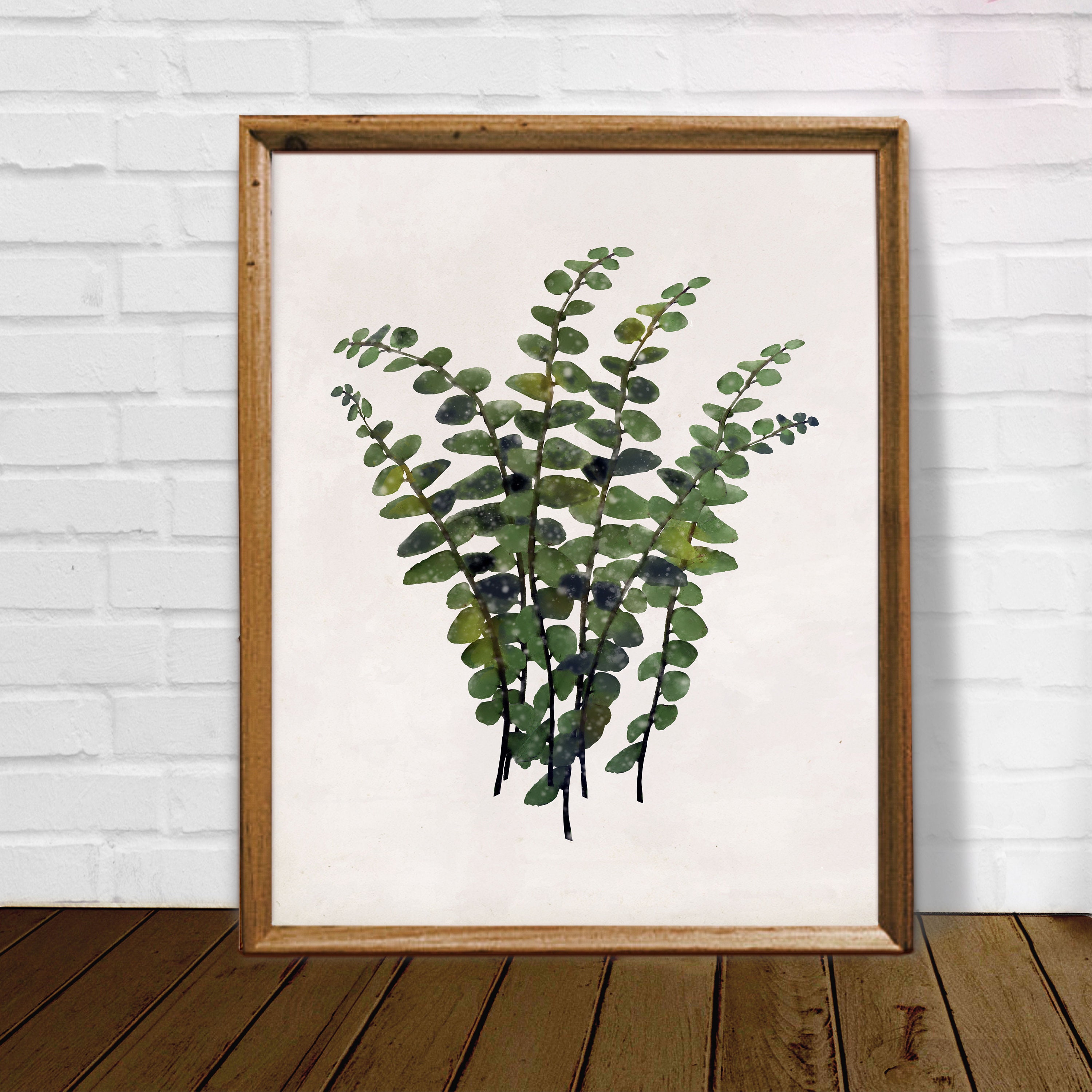 Vintage Botanical Prints Fern Wall Decor Printable Plant - Etsy