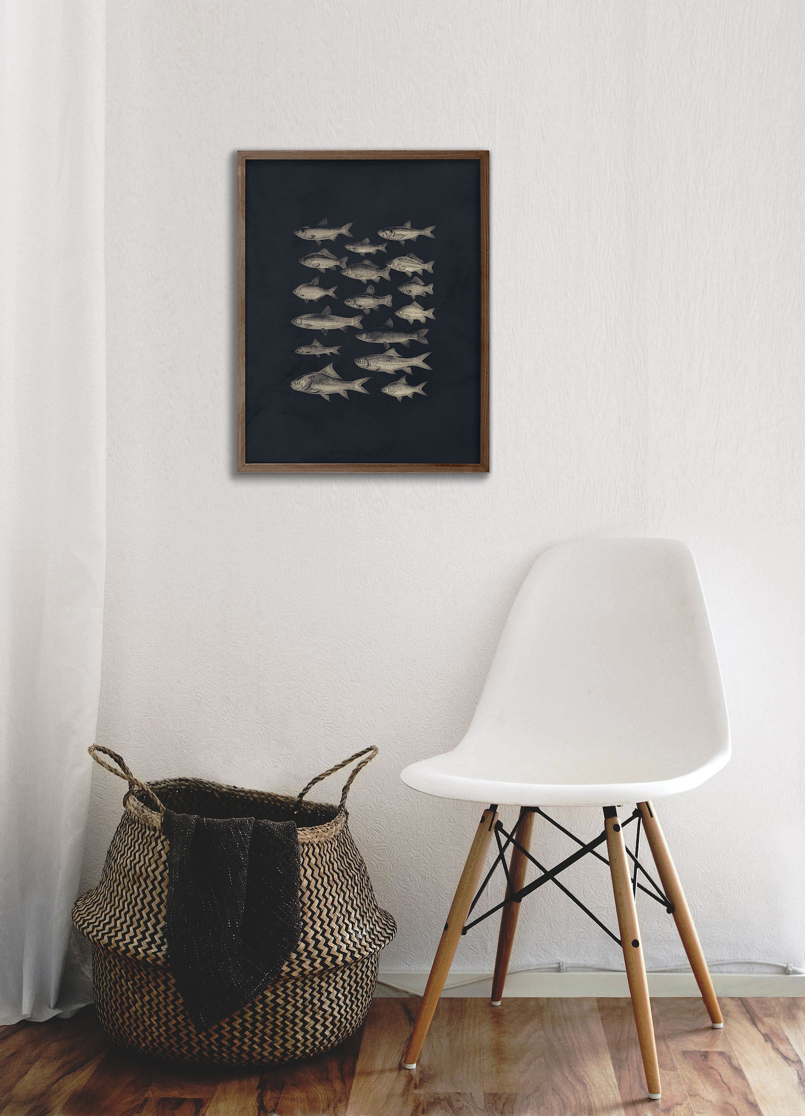 Black Fish Print: Nautical Coastal Wall Art (digital Download) - Etsy