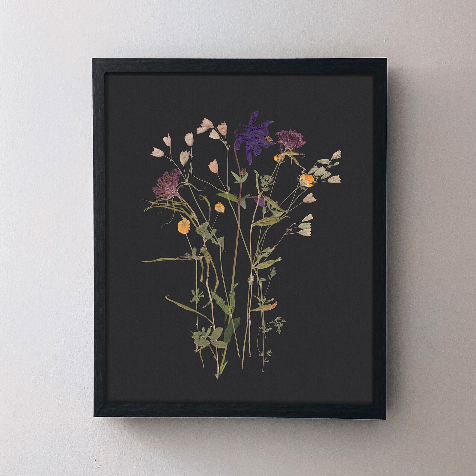 Pressed Flower Art Wildflower Print Dried Flowers Print - Etsy