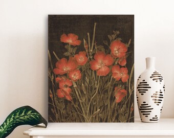 Black Floral Wall Decor - Etsy