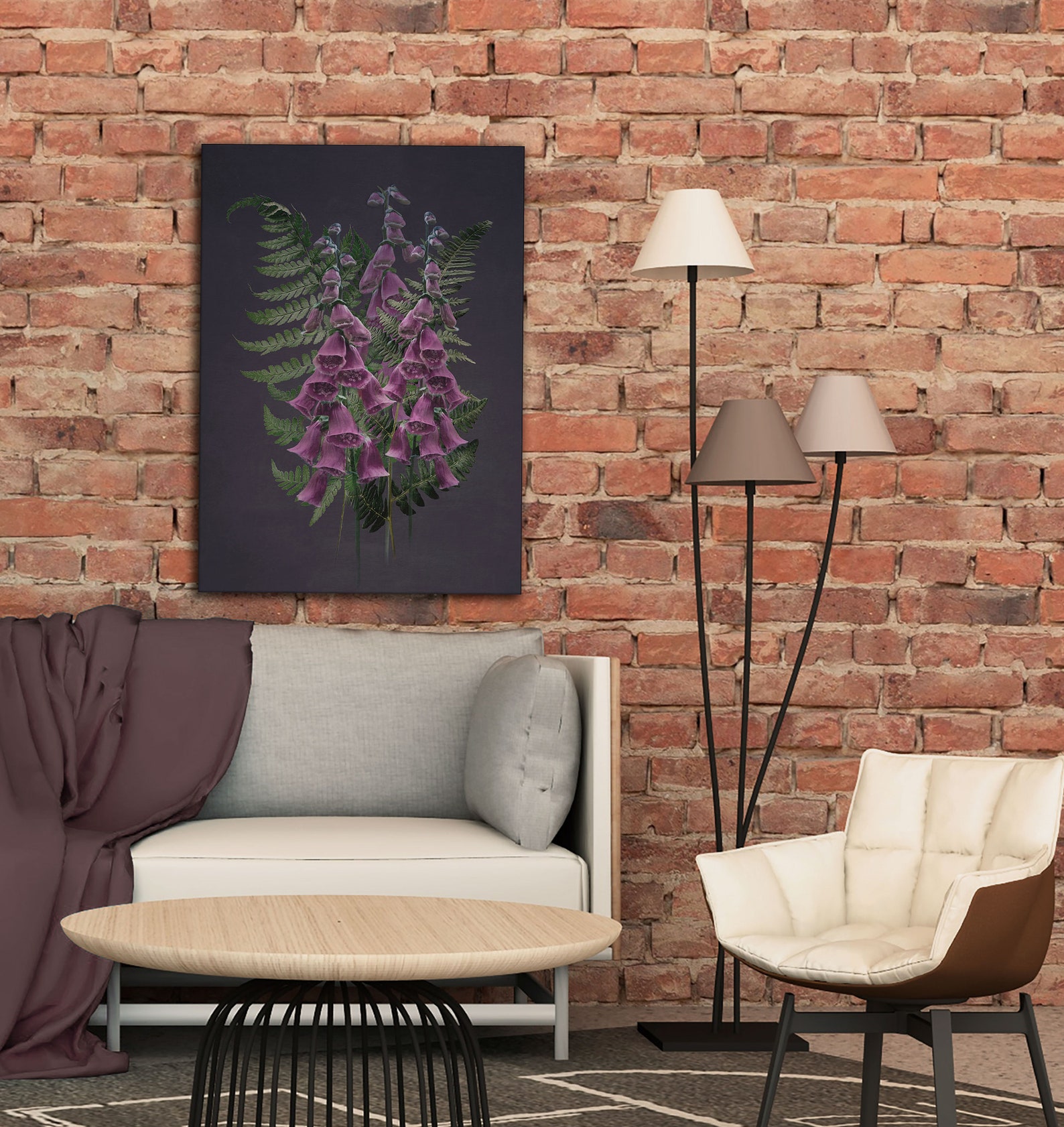 Black background botanical print dark botanical prints black | Etsy