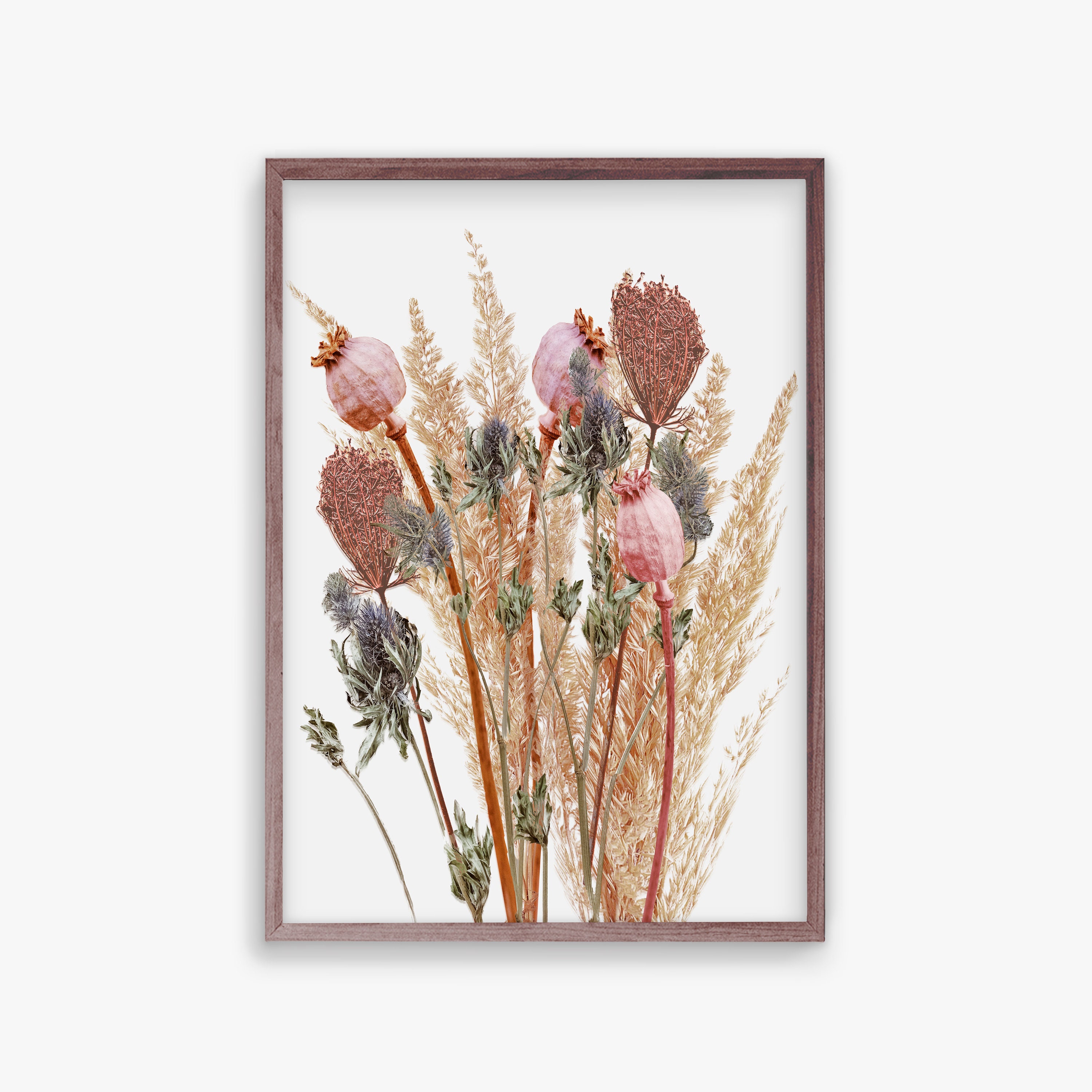 Pampas Print Dried Flower Print Wildflower Wall Art Herbs | Etsy