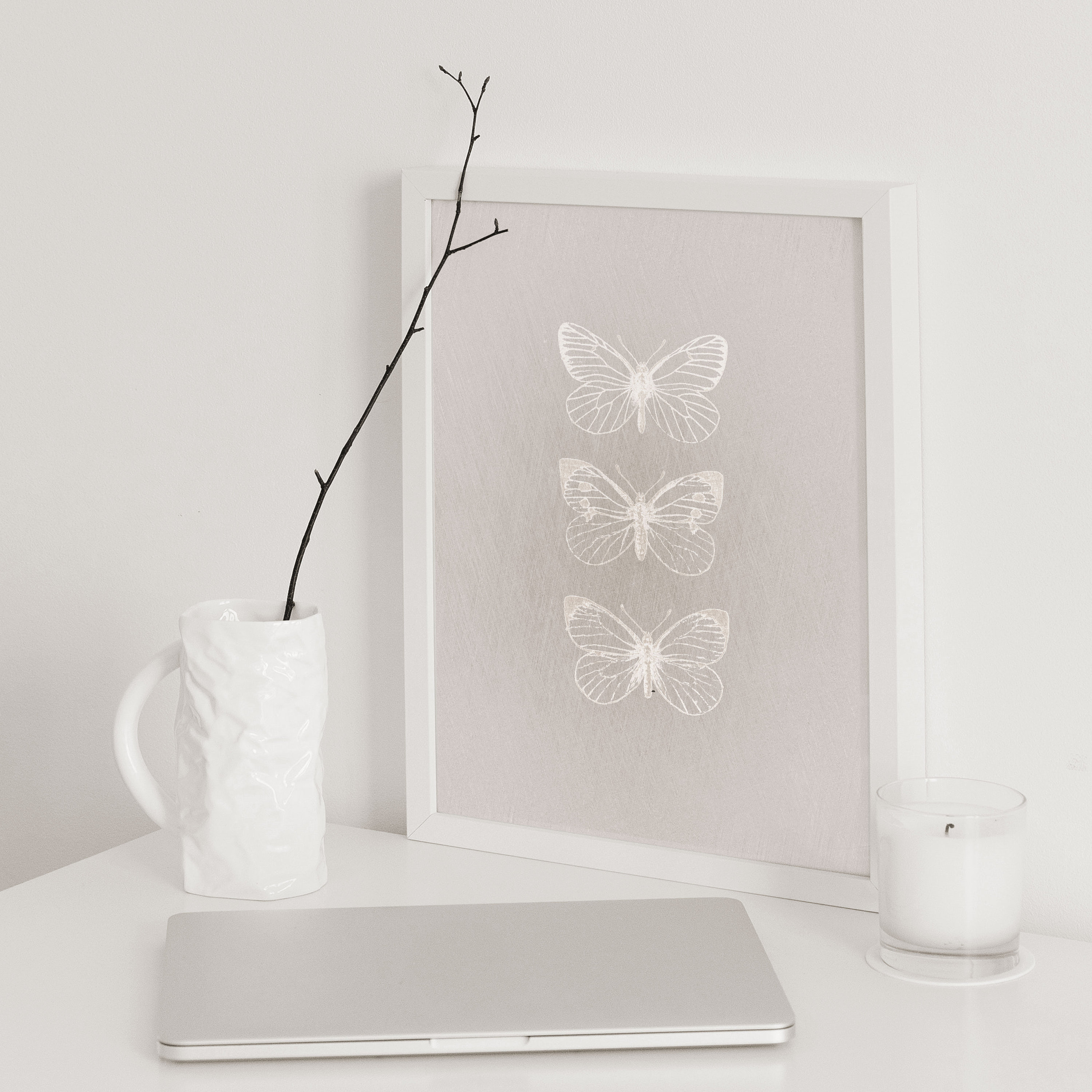 Neutral Butterfly Print Butterfly Wall Art Beige Botanical - Etsy