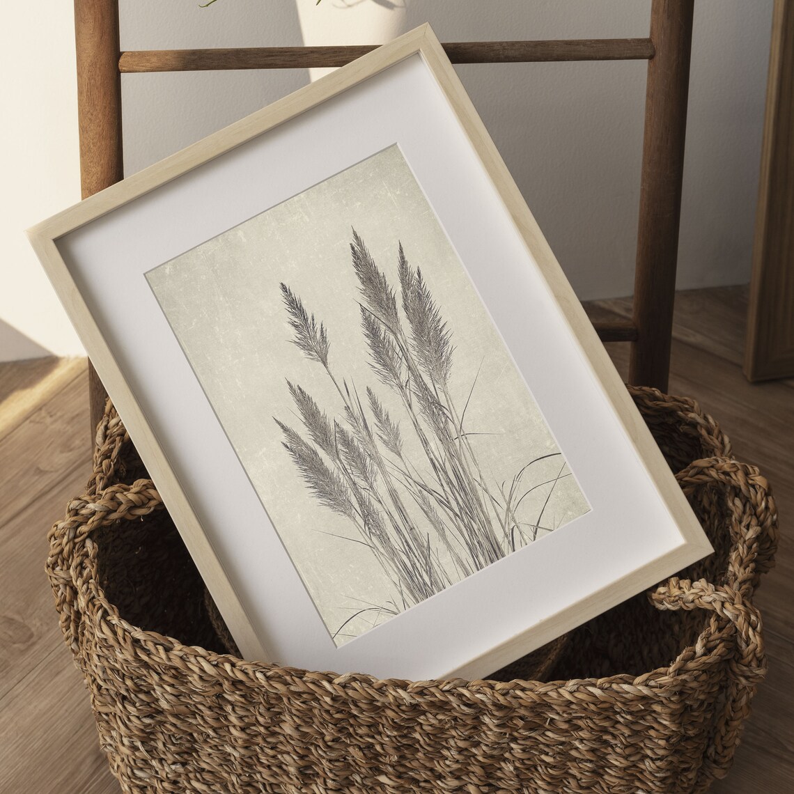 Botanical Sketch Art Pampas Art Print Vintage Botanical - Etsy