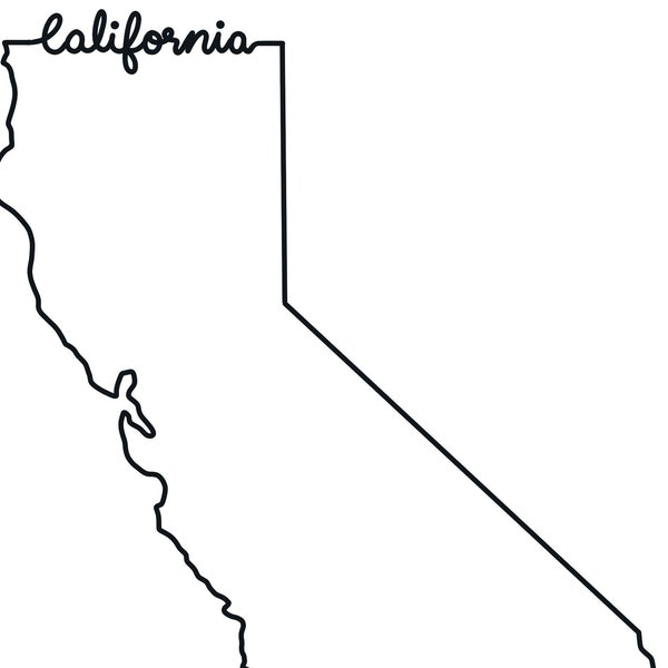California Outline With Cursive Writing Instant Download Pdf Eps Jpg ...