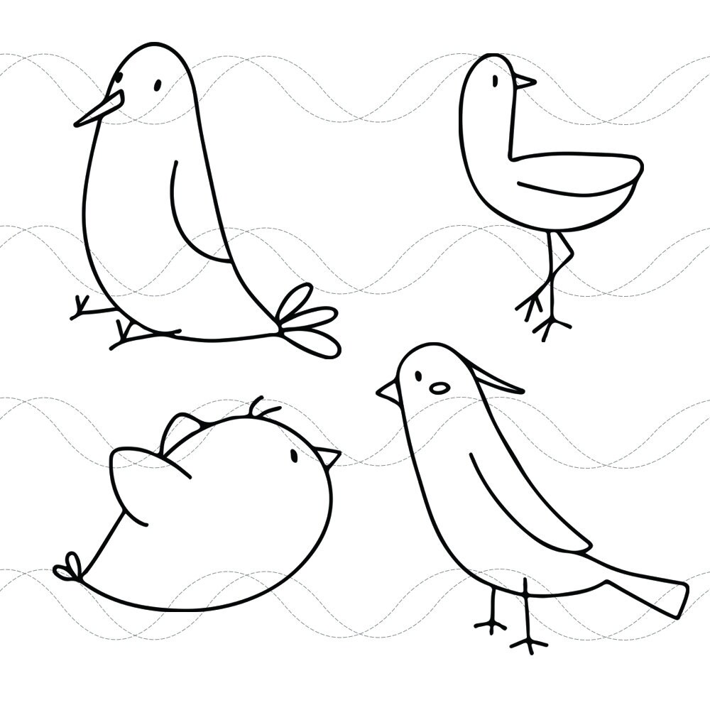 Cute Hand Drawn Bird Doodle Digital Download Svg Png Eps Pdf - Etsy
