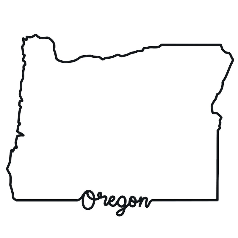 Oregon Outline - Etsy
