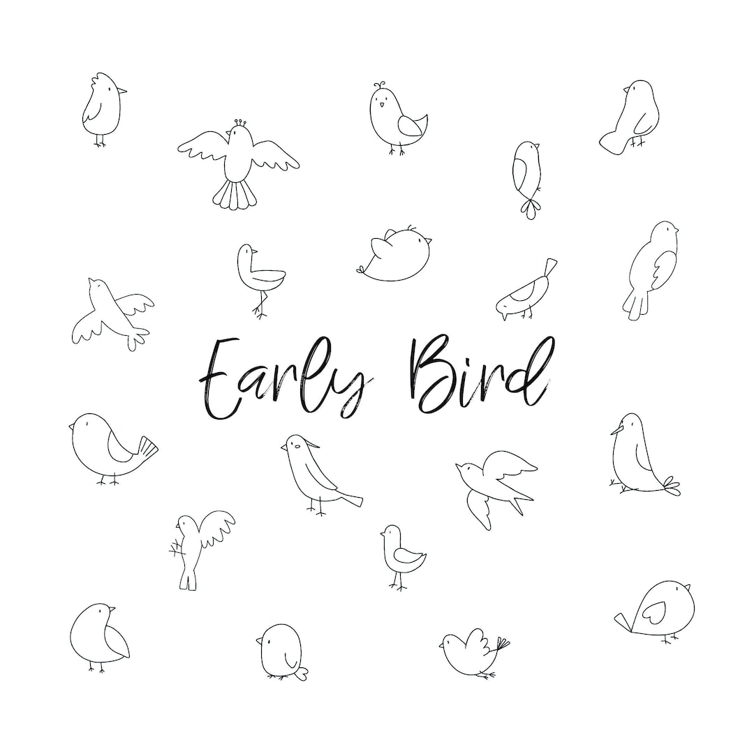 Cute Hand Drawn Bird Doodle Digital Download Svg Png Eps Pdf - Etsy