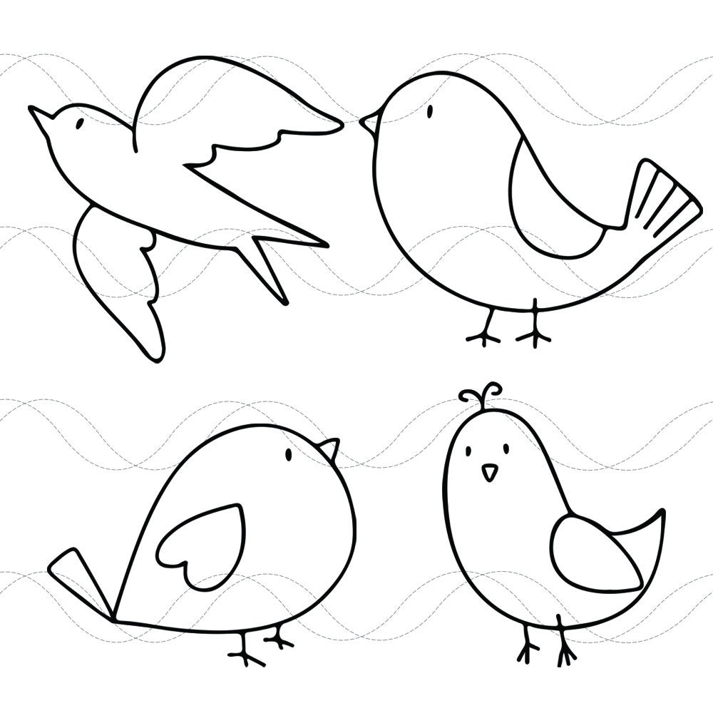 Cute Hand Drawn Bird Doodle Digital Download Svg Png Eps Pdf - Etsy