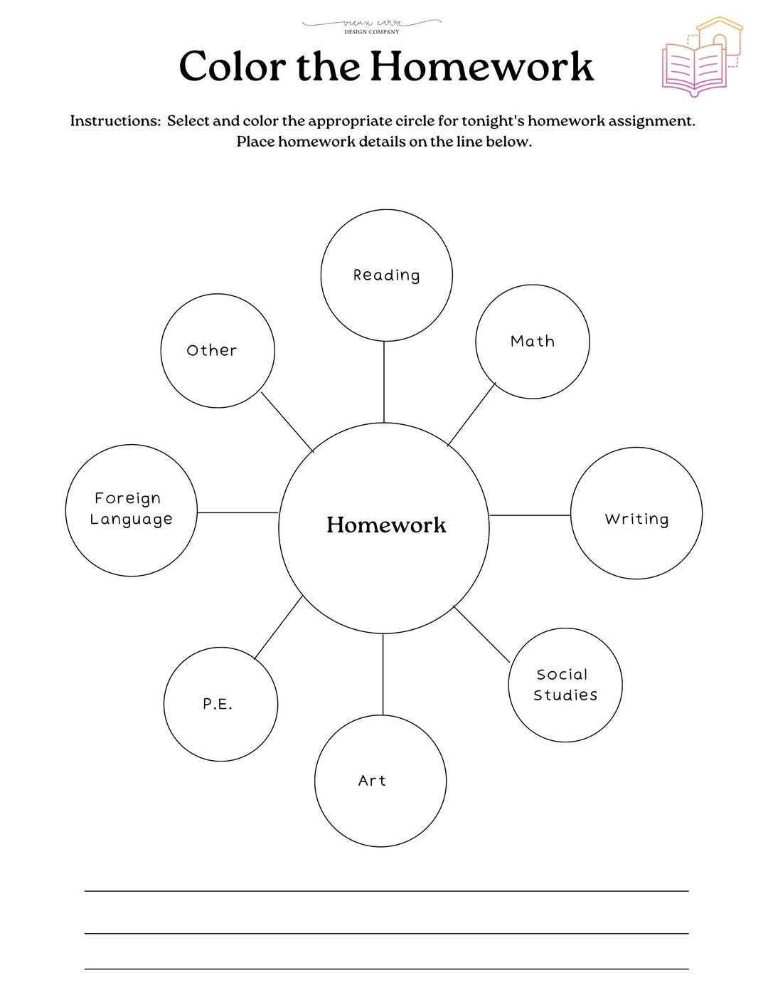 Homework Color Graph - Etsy