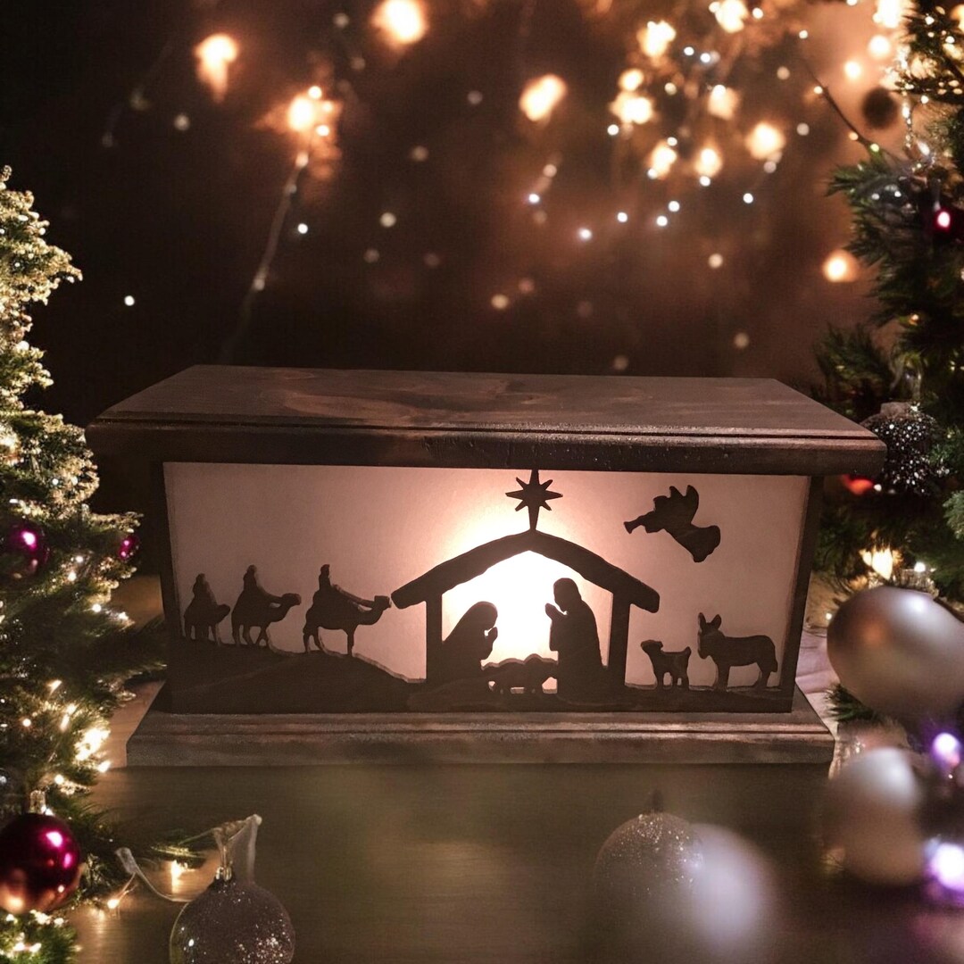 Nativity Scene Wood Nightlight/accent Table Lamp, Unique Christmas ...