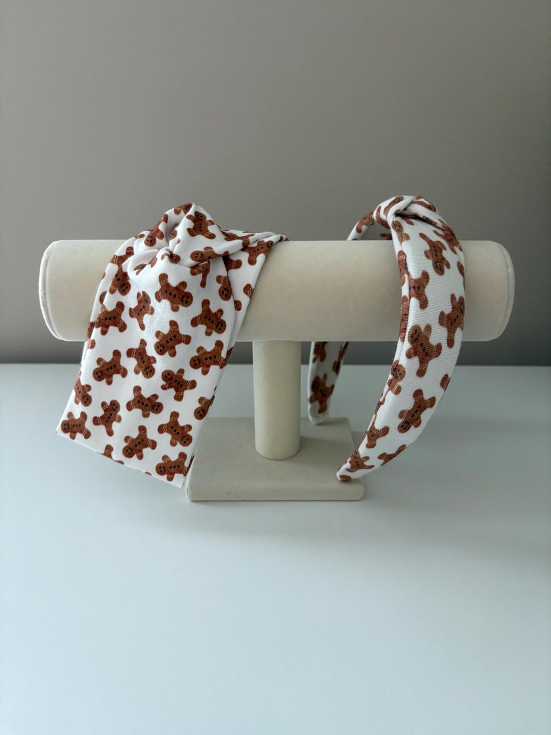 Gingerbread Man Headband - Soft, Stretchy, Handmade Holiday Hair ...