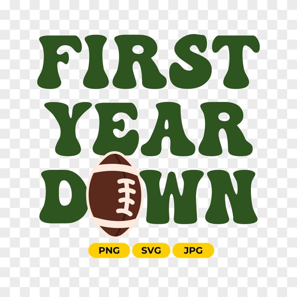 First Year Down Football Birthday - Etsy