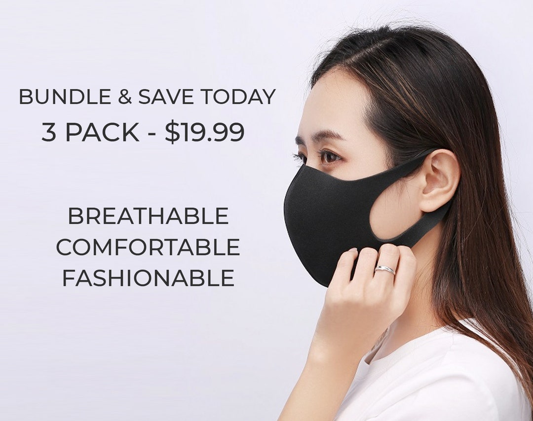Reusable Face Masks Bundle Packs Comfortable Breathable Durable ...