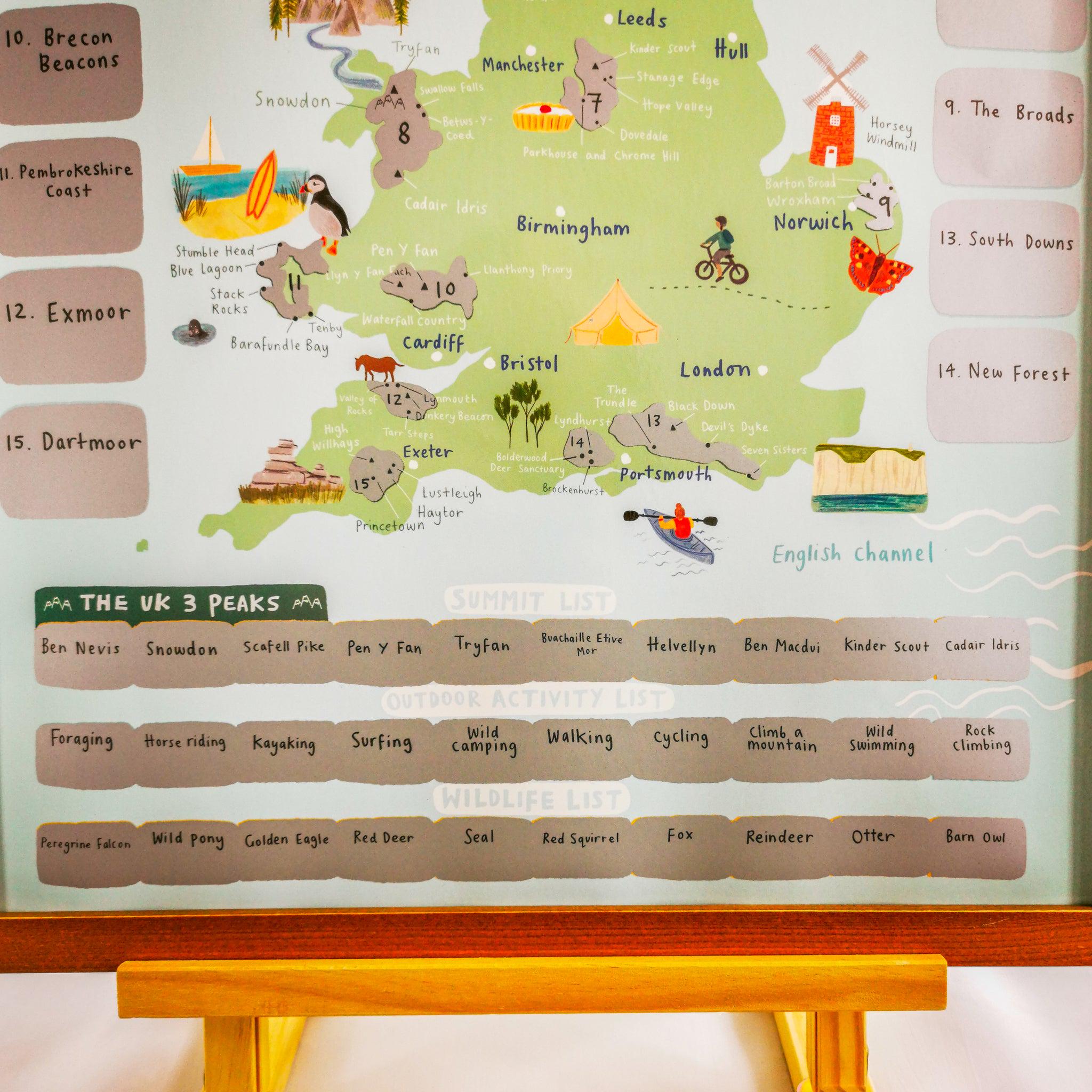 UK National Parks Map Scratch off Poster - Etsy UK