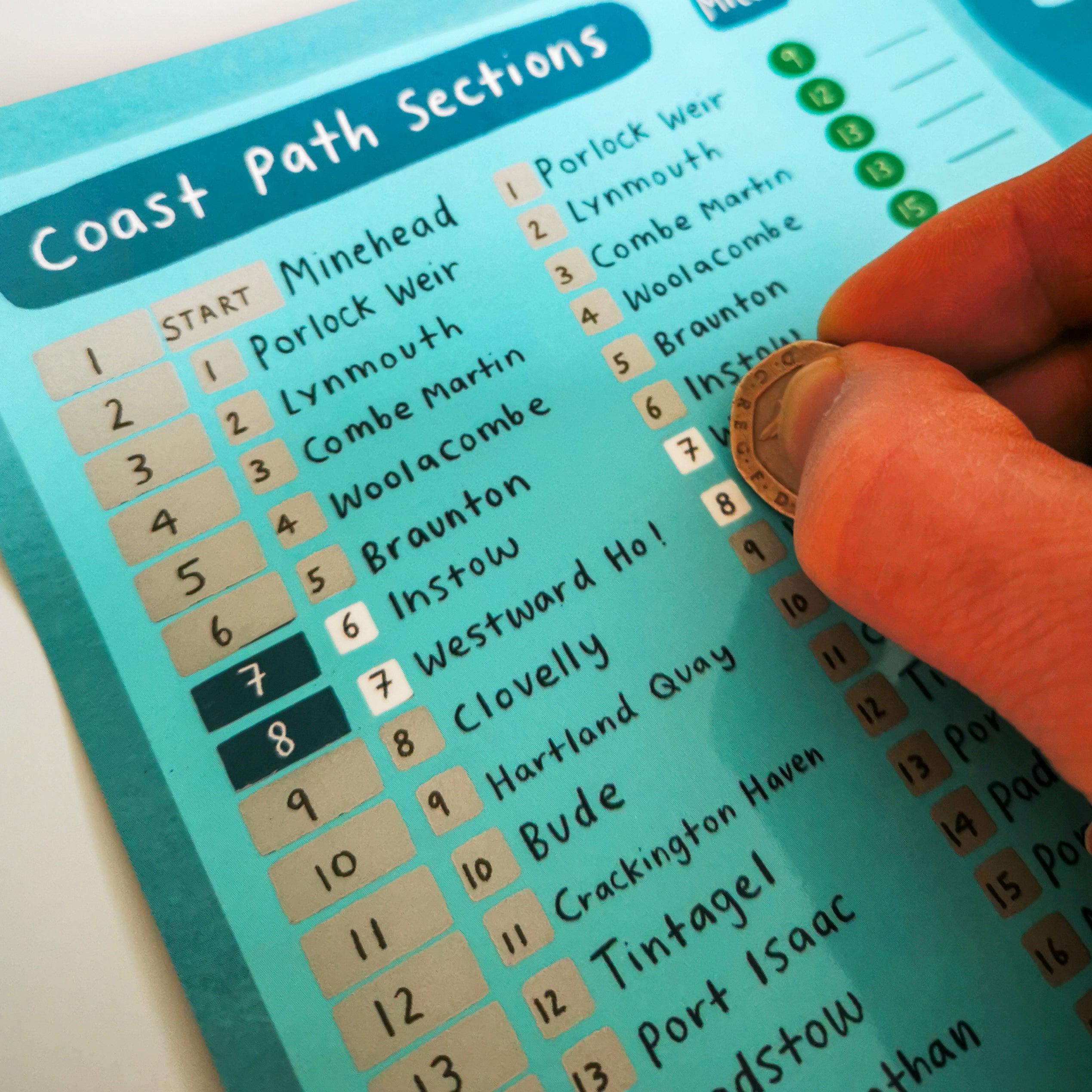 South West Coast Path Map Scratch off Poster - Etsy UK