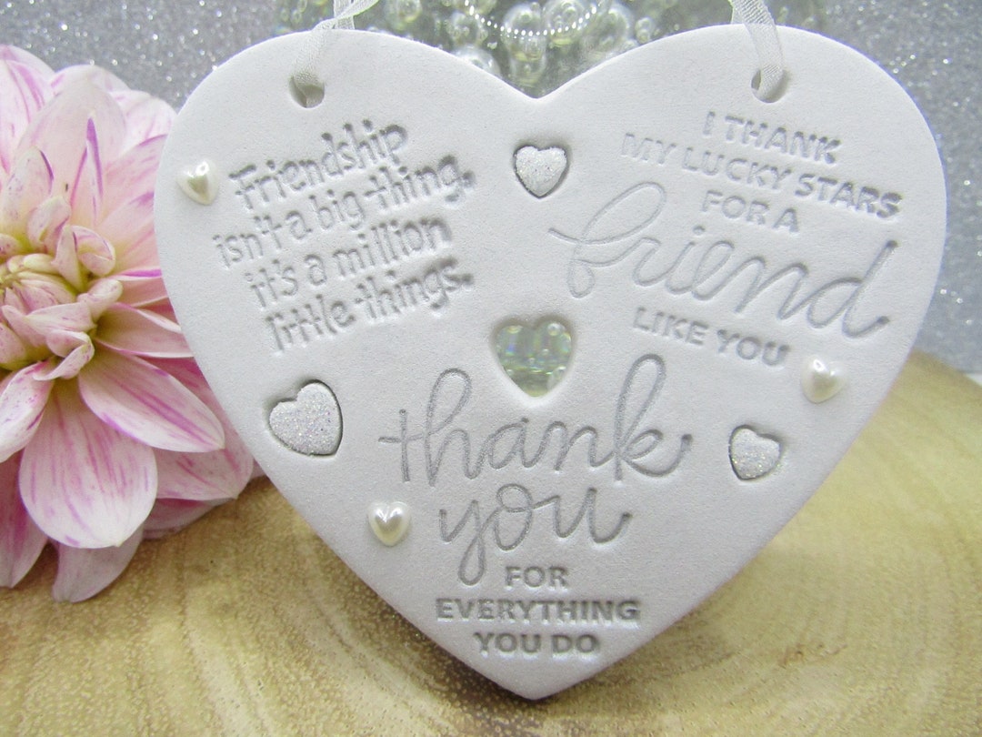 Friend Gift - Heart - Friendship Heart Gift - Thank You Friend Gift ...