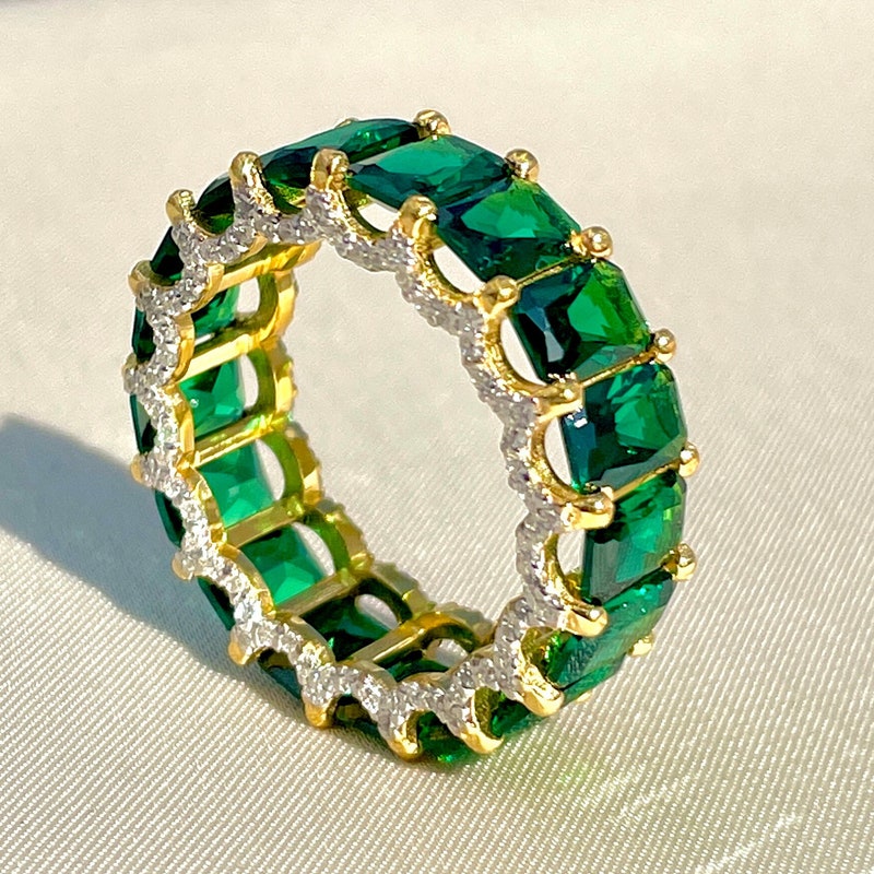 Emerald Stacking Ring - Etsy