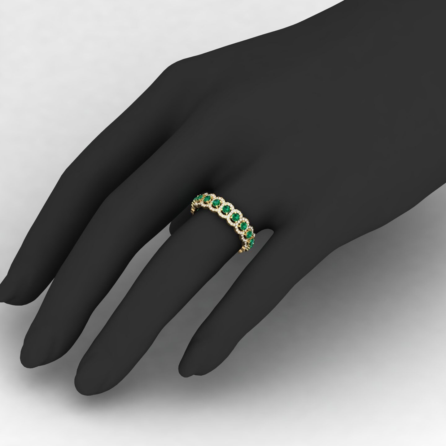 Emerald Eternity Band, Stackable Ring, Emerald Eternity Ring ...