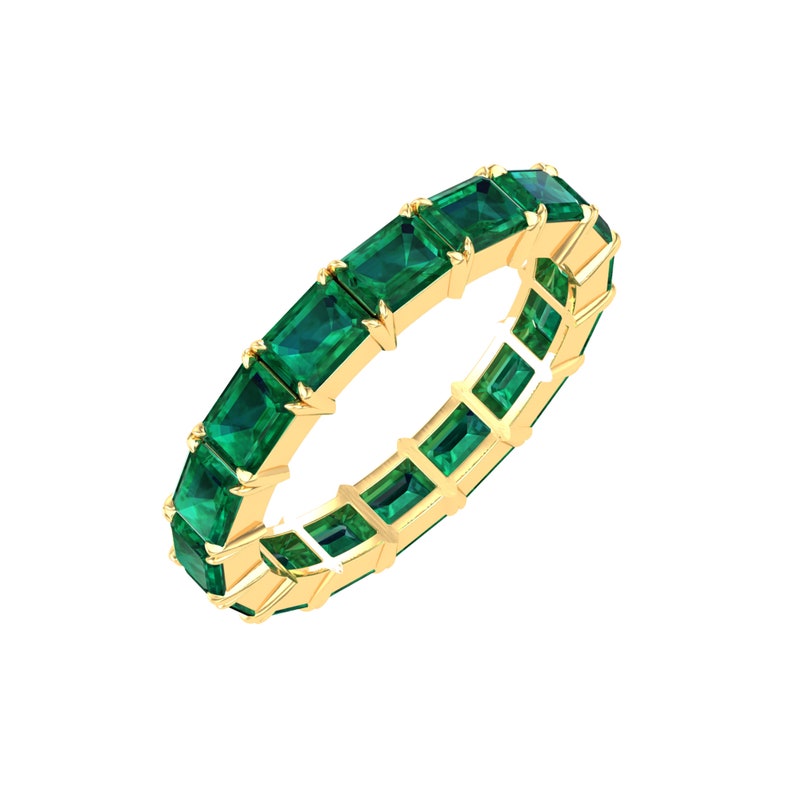 Emerald Eternity Ring Eternity Ring Minimalist Emerald Band - Etsy