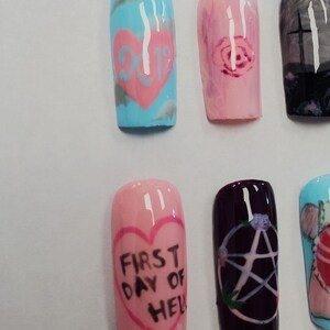 Melanie Martinez K-12 Inspired Press on Nails. Cute Alternative Nails ...