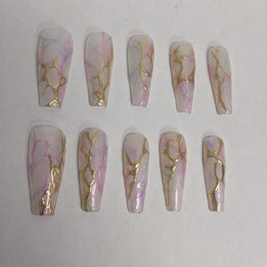 Hexcore Press on Nails Inspired by Arcane - Etsy