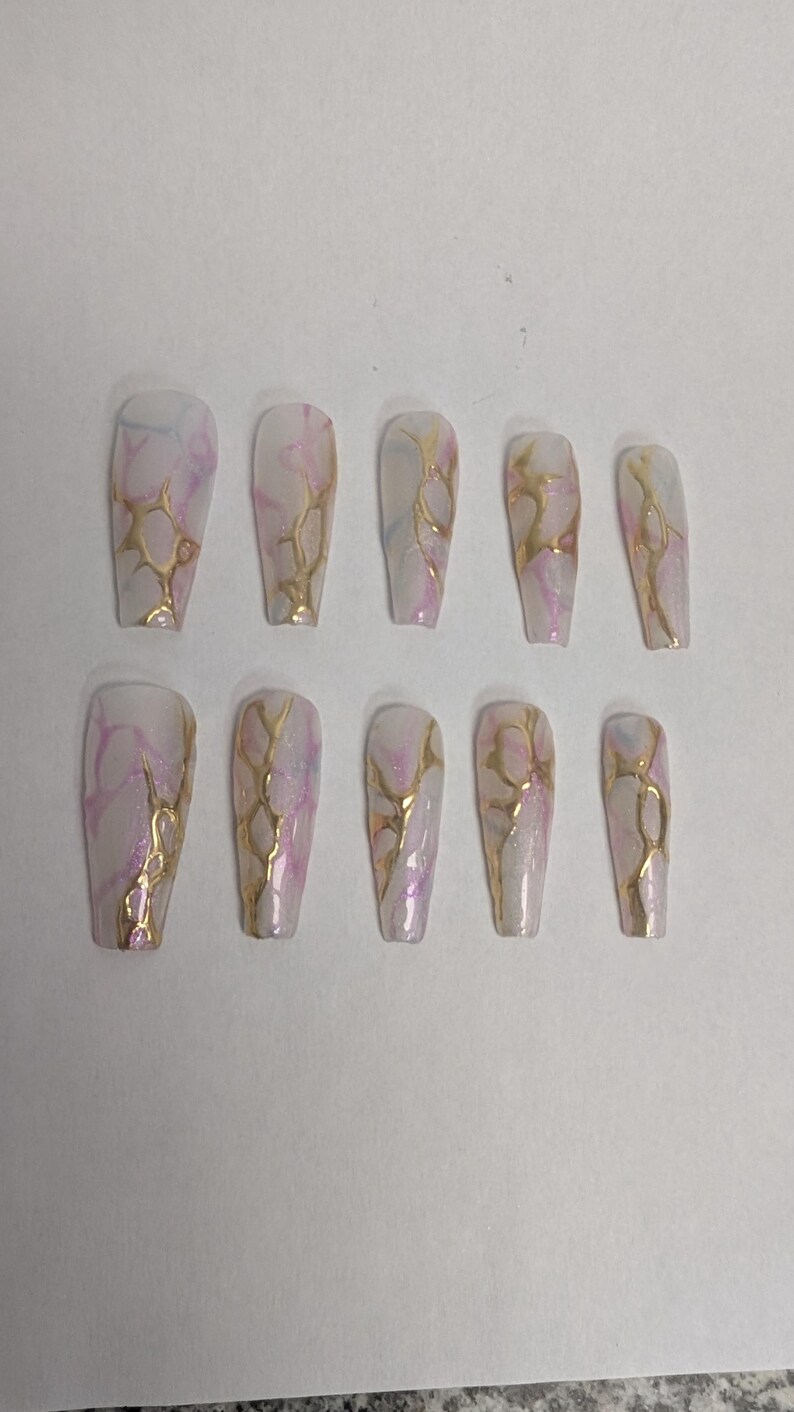 Hexcore Press on Nails Inspired by Arcane - Etsy