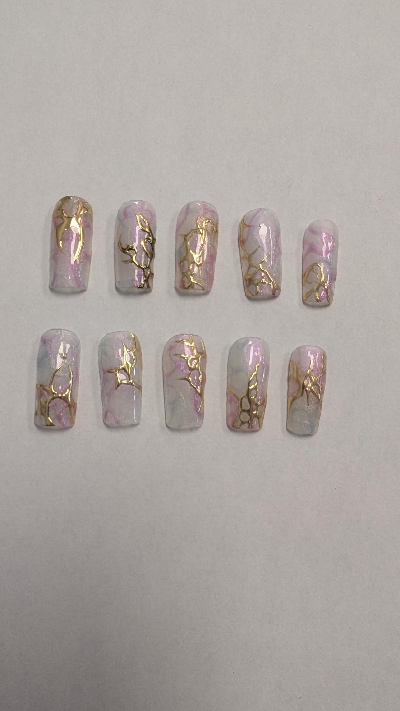 Hexcore Press on Nails Inspired by Arcane - Etsy