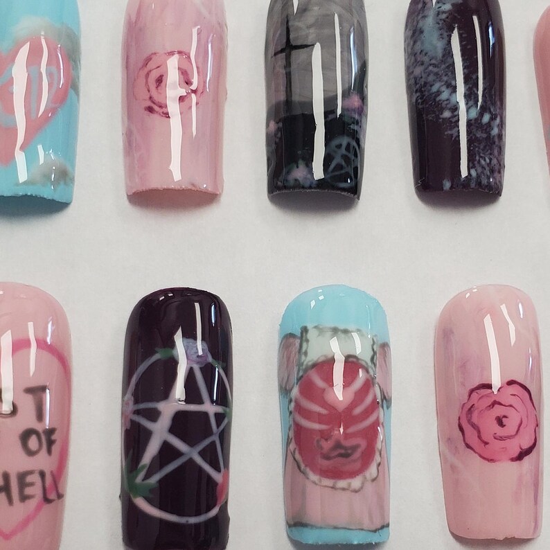 Melanie Martinez K-12 Inspired Press on Nails. Cute Alternative Nails ...