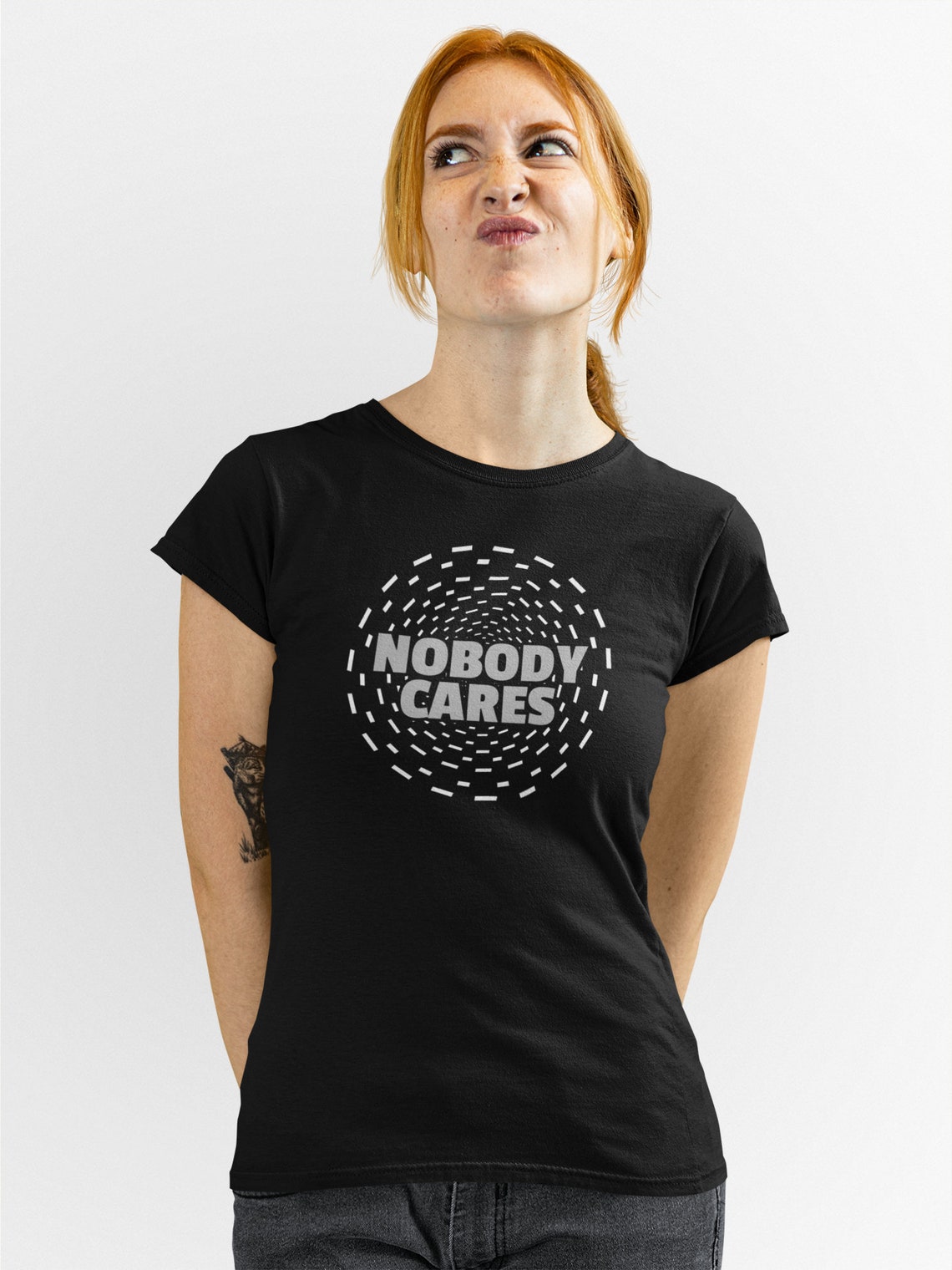 Nobody Cares T-shirt | Funny Printed T-shirts - Etsy UK