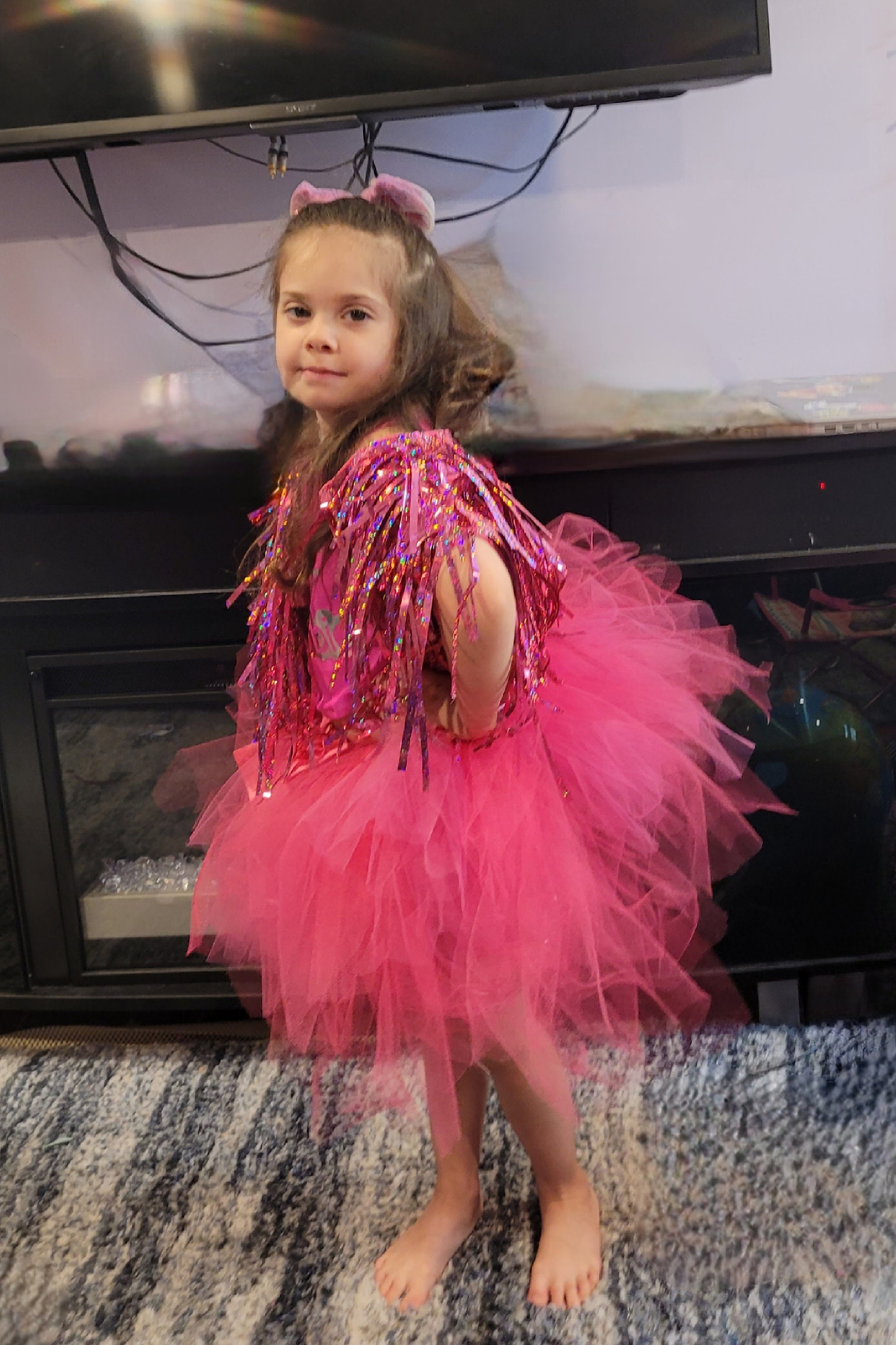 Barbie Pink Tutu Skirt Tinsel Jacket Glitter Top - Etsy