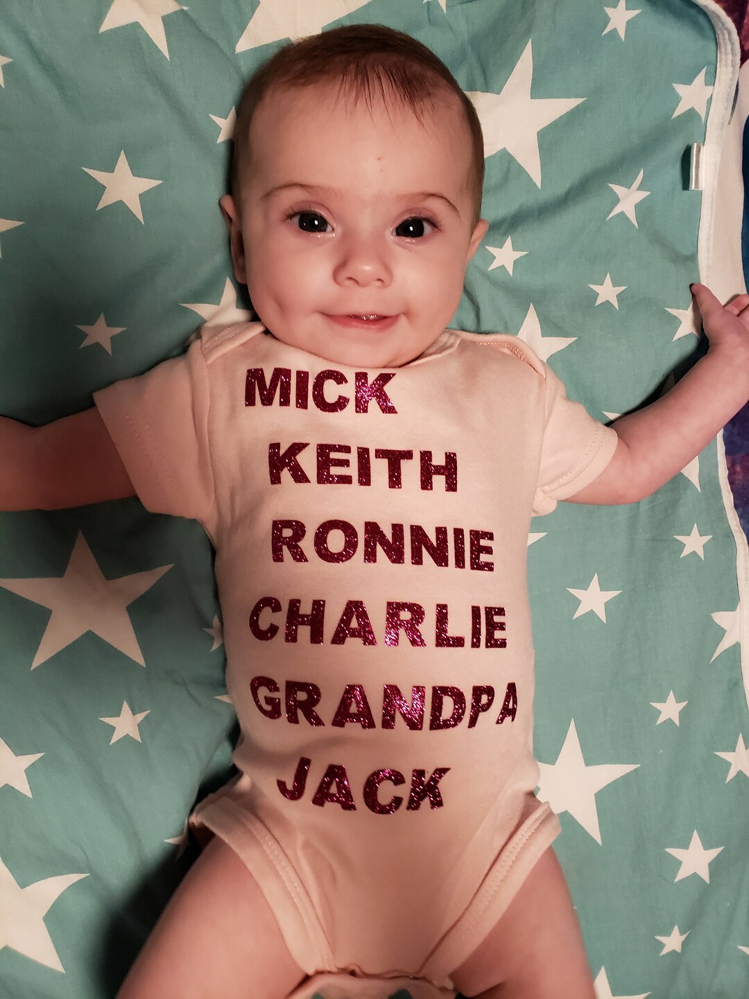 Rock Band Baby Boy Girl Onesie Rolling Stones Custom Names - Etsy
