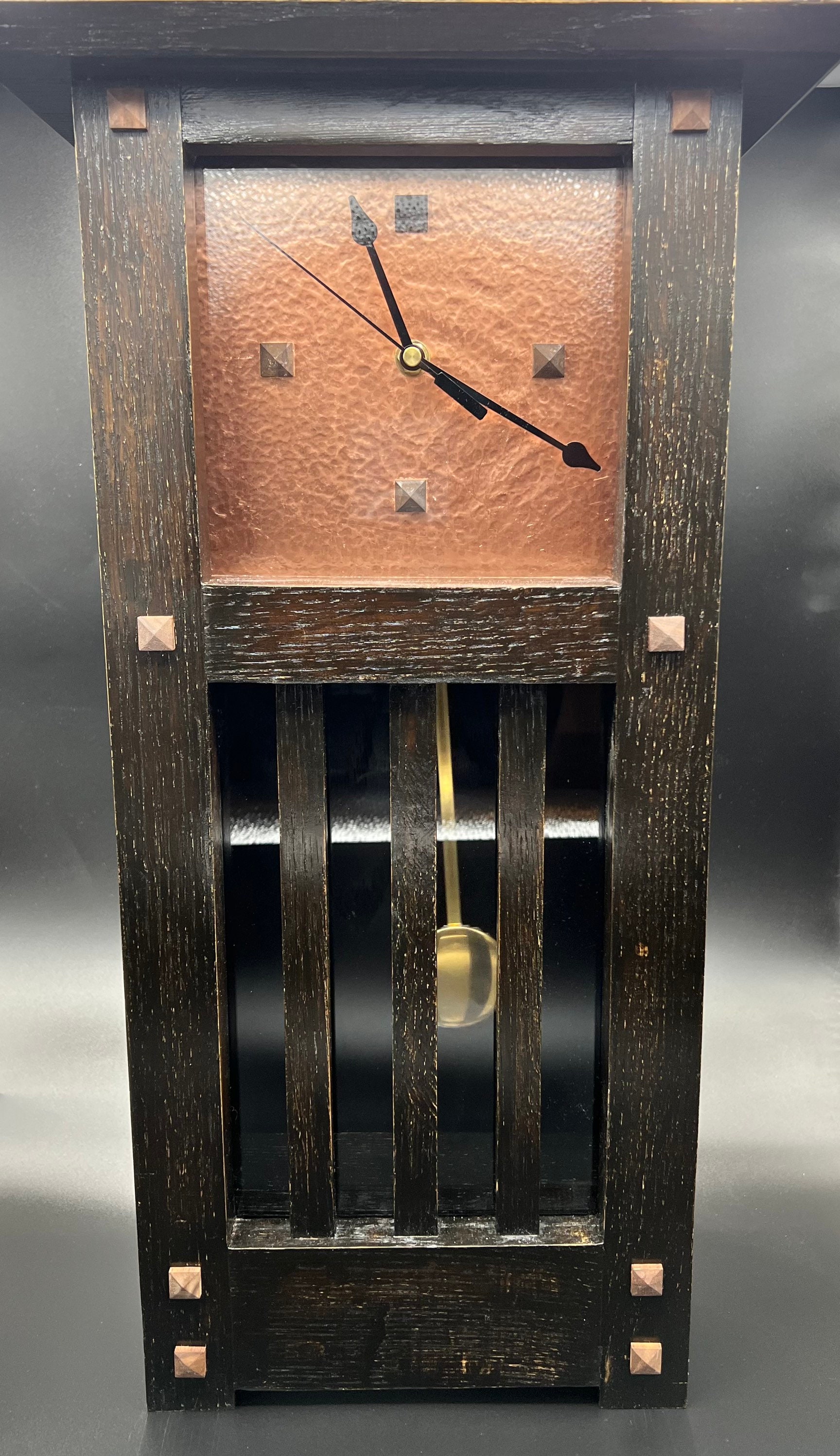 Stained Oak Craftsman Clock - Etsy